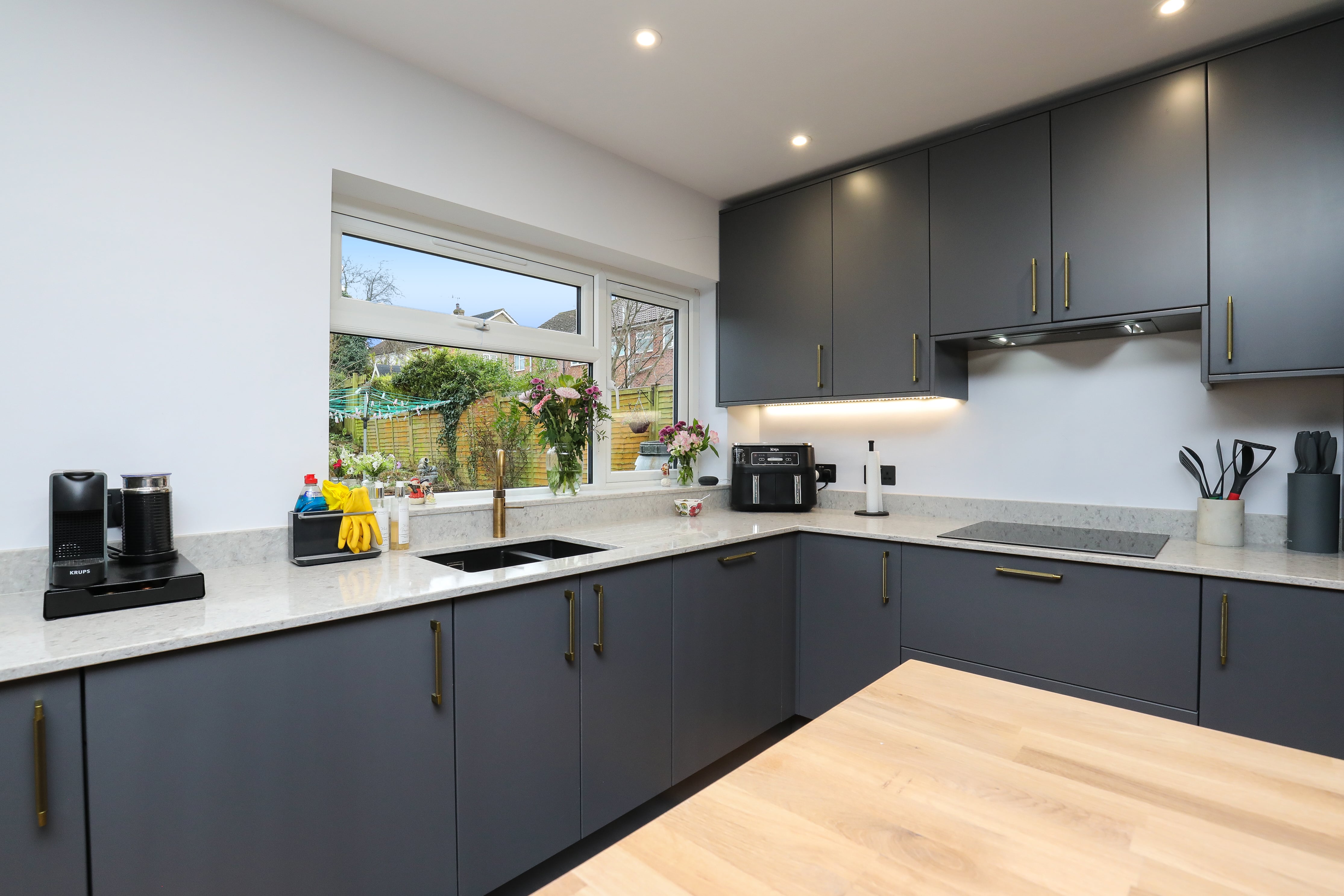 Beautiful bespoke grey kitchen - Krystal Kitchens
