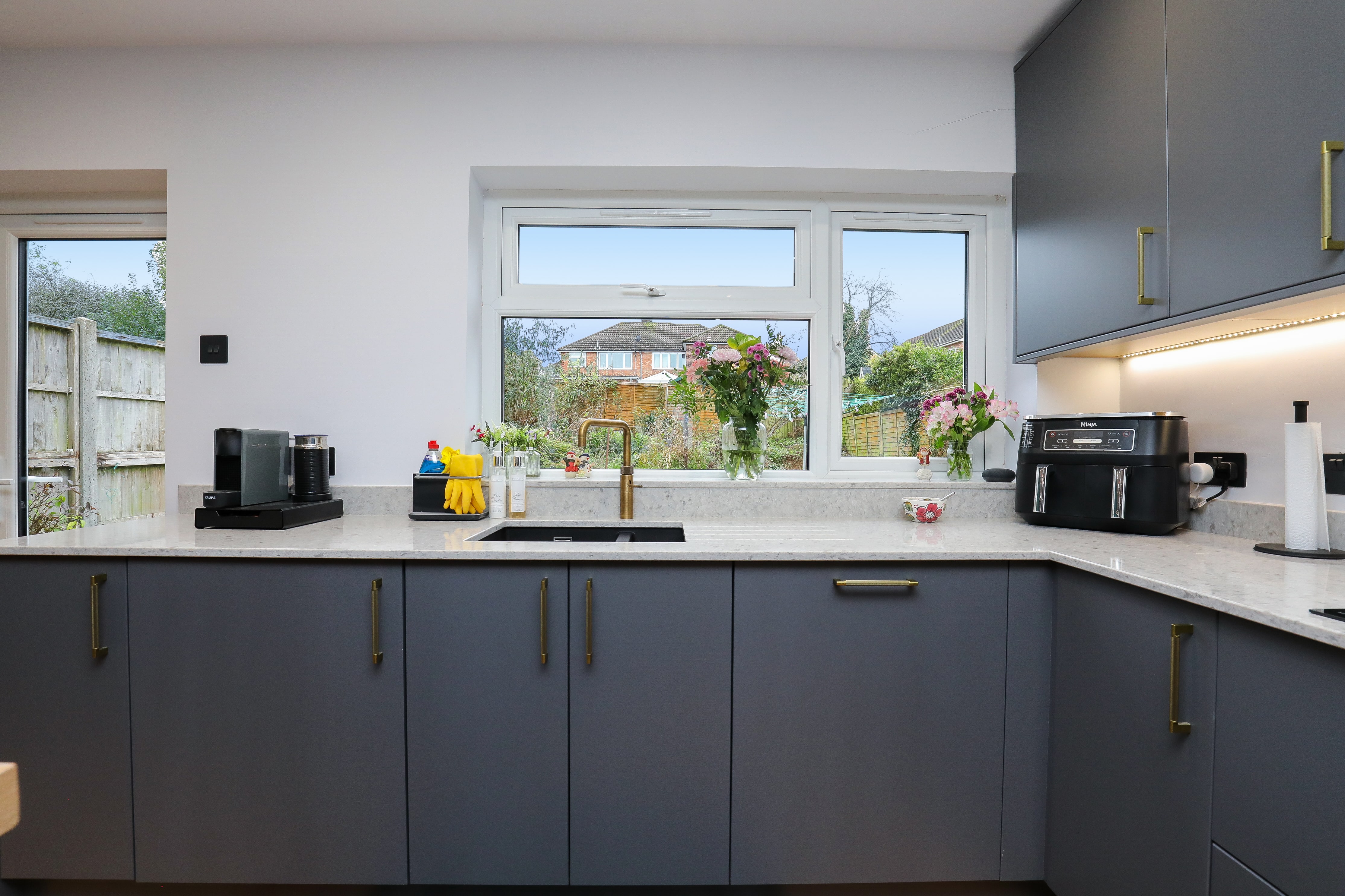 Beautiful bespoke grey kitchen - Krystal Kitchens